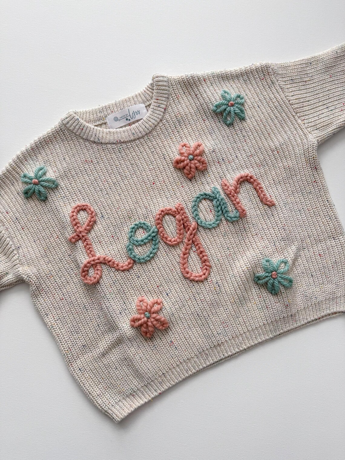Logan Hand Embroidered Sweater, Embroidered Sweater, Hand Embroidered ...