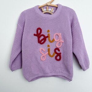 Hand Embroidered Big Sibling Sweaters, Big Sister Little Sister Sweater ...