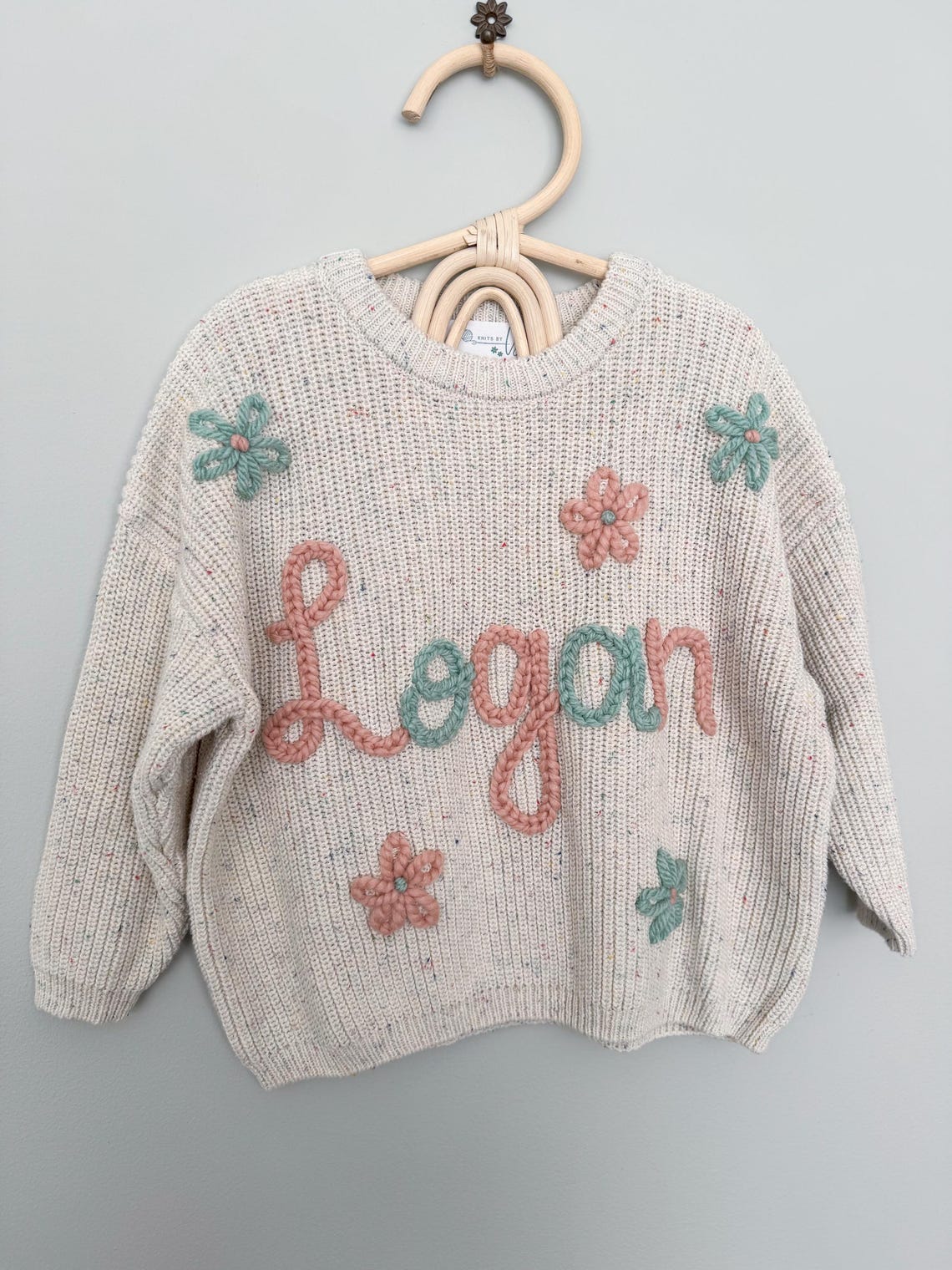 Logan Hand Embroidered Sweater, Embroidered Sweater, Hand Embroidered ...
