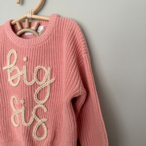 Hand Embroidered Big Sibling Sweaters, Big Sister Little Sister Sweater ...
