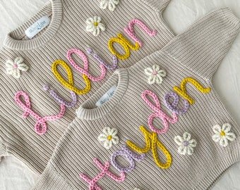 Personalized Hand Embroidered Name Sweater Baby & Toddler - Etsy