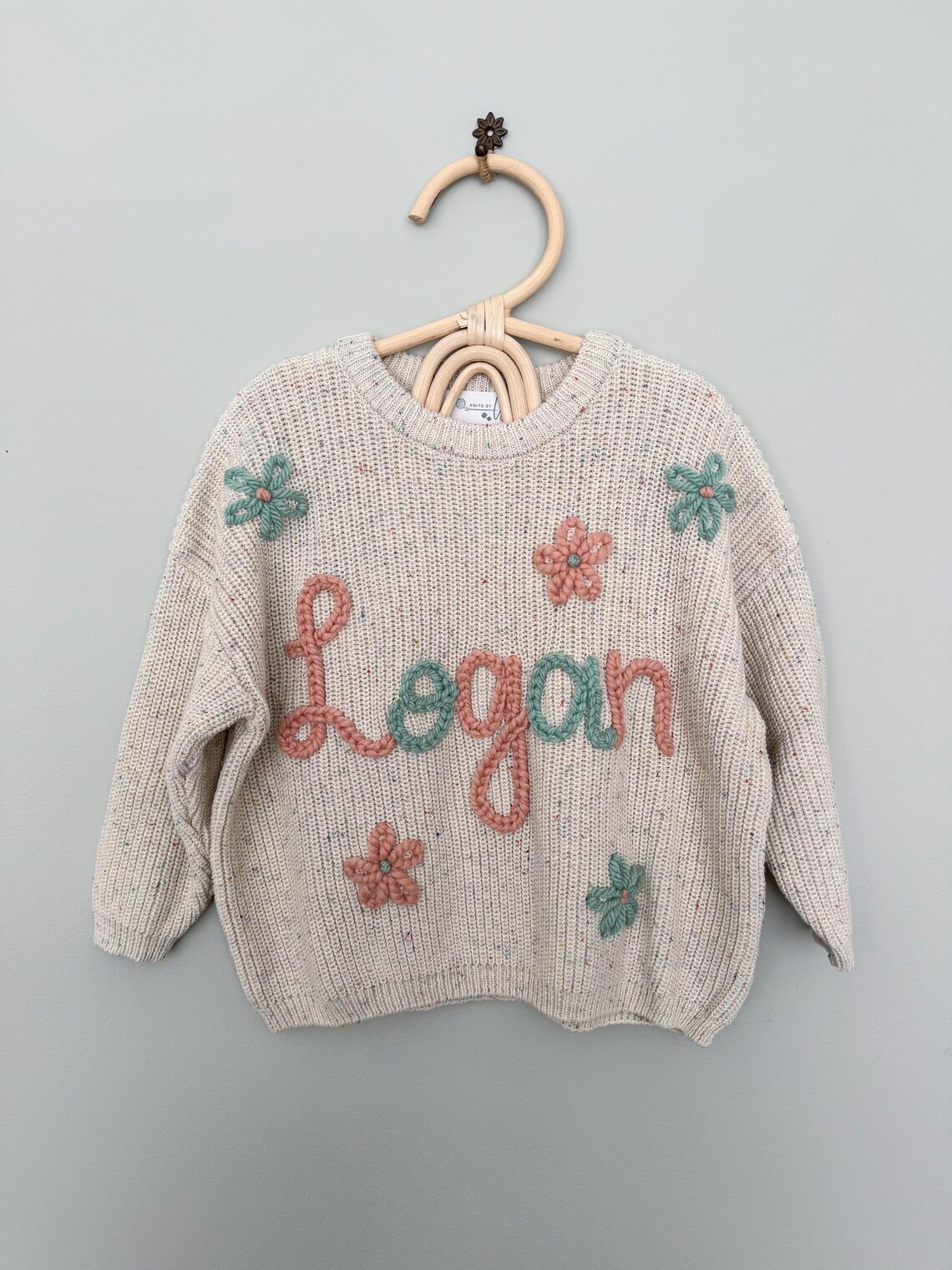 Logan Hand Embroidered Sweater, Embroidered Sweater, Hand Embroidered ...