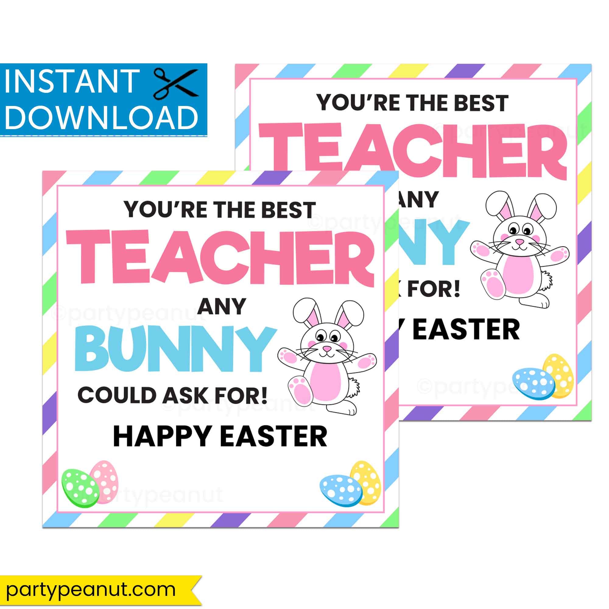 Teacher Easter Gift Tags, Teacher Appreciation, Teacher Gift Easter ...