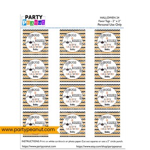 Bugs and Kisses Halloween Tag Kids Teachers Halloween Treat - Etsy