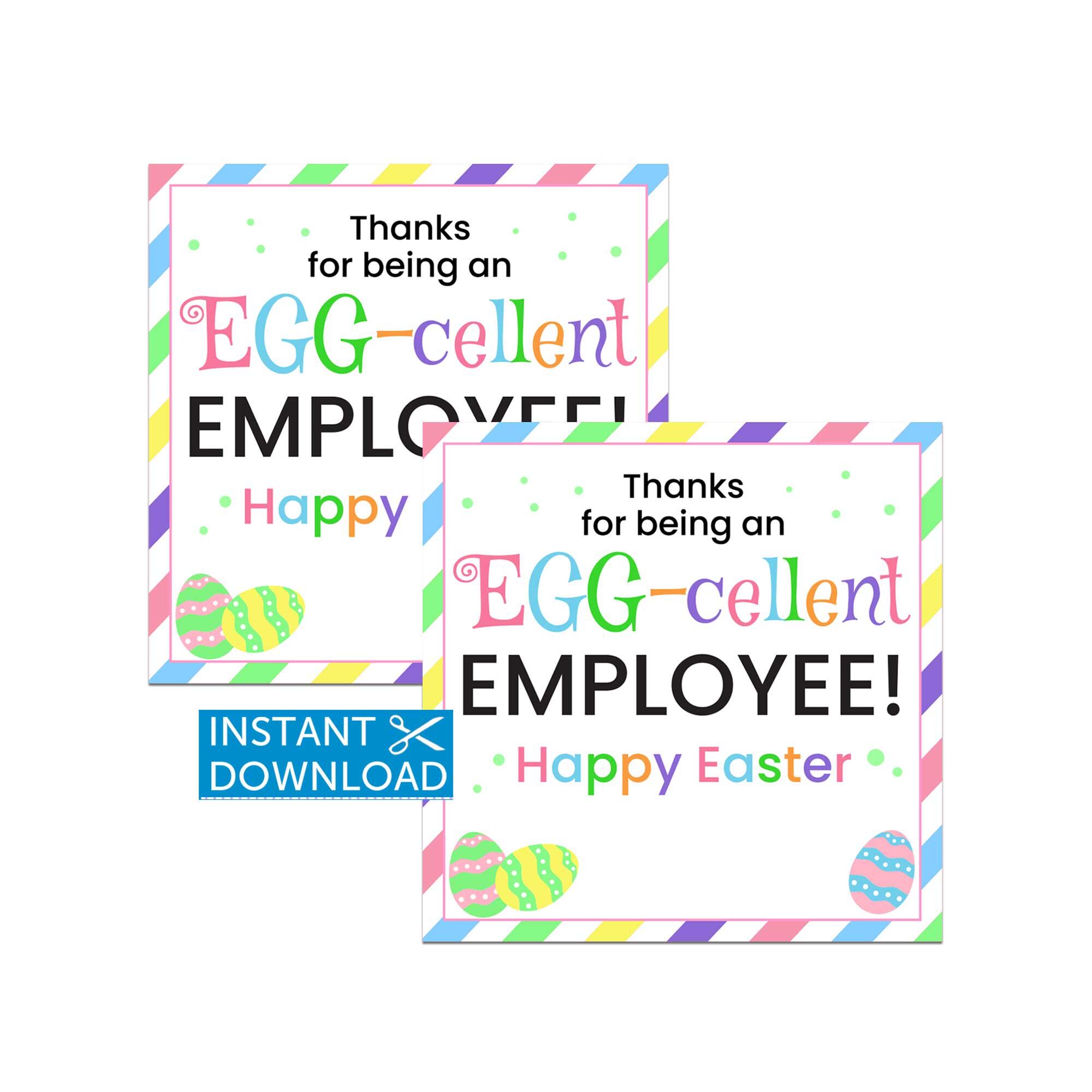Easter Gift Tags, Easter Employee Gift, Office Appreciation, Employee ...