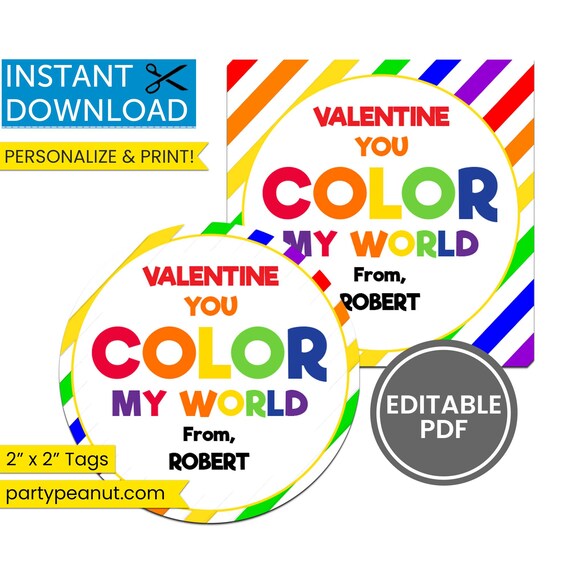 Valentines Day Printables Gift Teacher Valentine Gift Kids Valentines ...