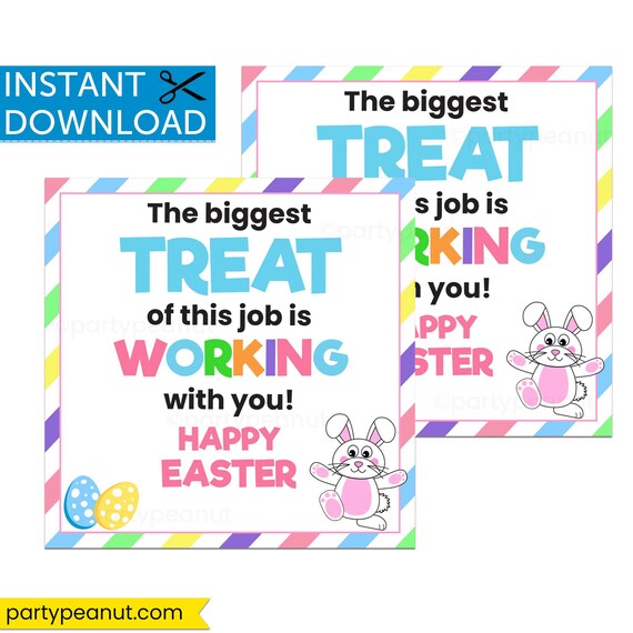 Easter Coworker Tag, Easter Employee Appreciation Tag, Easter Employee ...