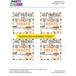 Halloween Smores Tags, Printable Halloween Teacher, Halloween School, S ...