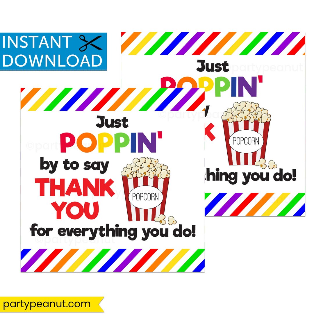 Teacher Appreciation Week, Poppin by to Say Thank You, Teacher Gift ...