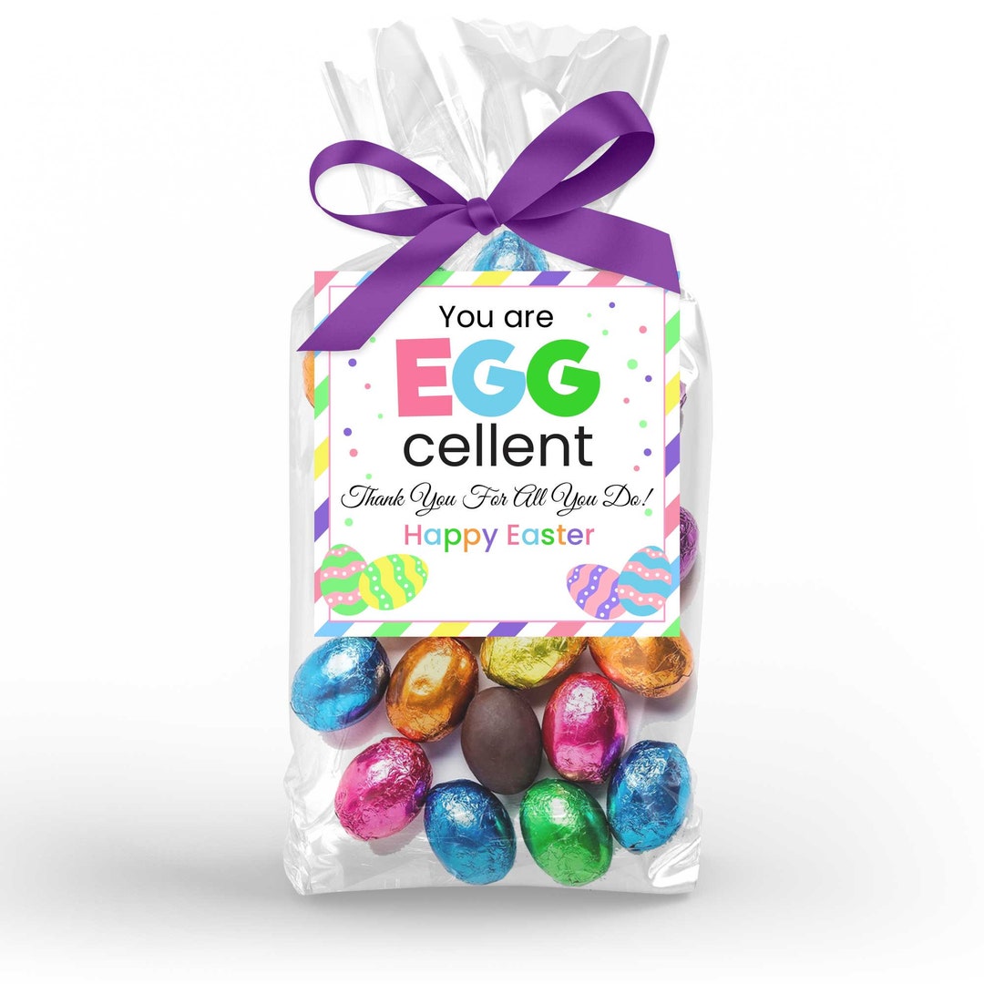 Eggcellent Easter Tag, Easter Gift Tags, Teacher Gift, Kids Easter Gift ...