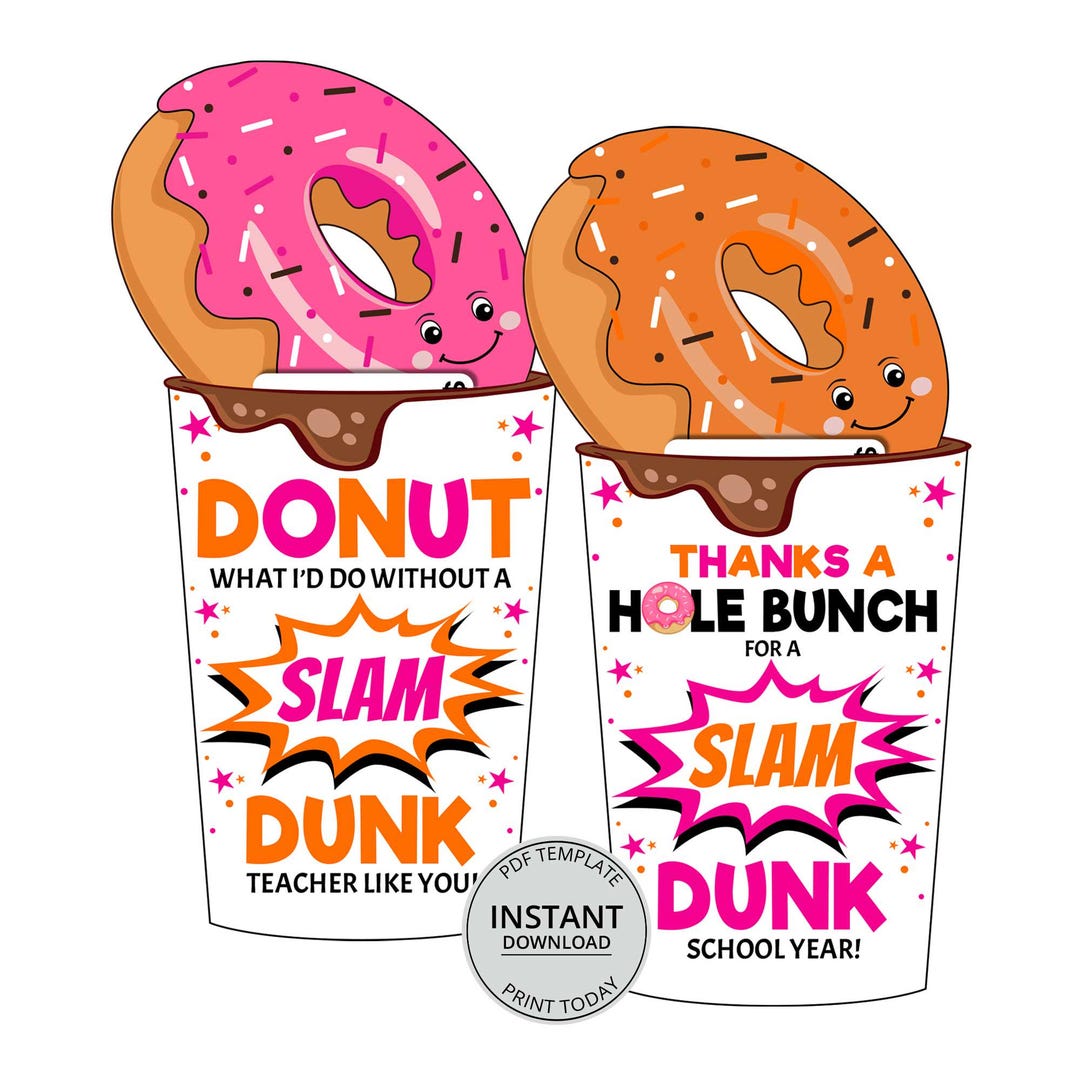 Teacher Gift Card Holder, Slam Dunk Teacher Appreciation, Coffee Gift ...