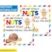 Nuts About You, Nut Gift Teacher Appreciation Week, Peanut Gift Tag ...