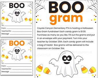 Editable Boo Grams Canva Template, Boo Grams Fundraising Kit, Editable ...