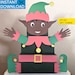 Elf Gift Tower African American Elf Gift Box Gift Box - Etsy