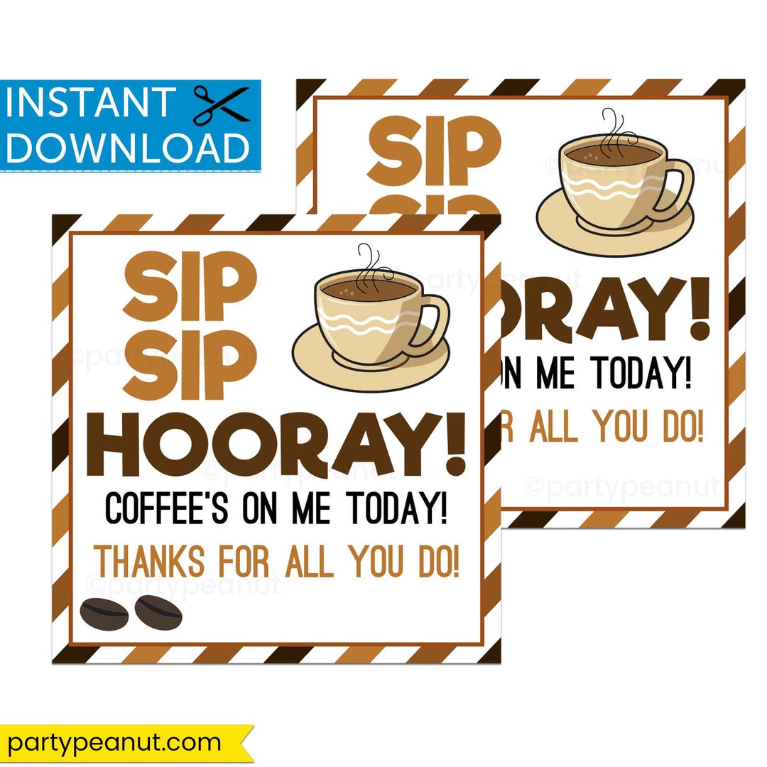 Teacher Appreciation Gift Tag, Employee Appreciation Gift, Coffee Gift ...