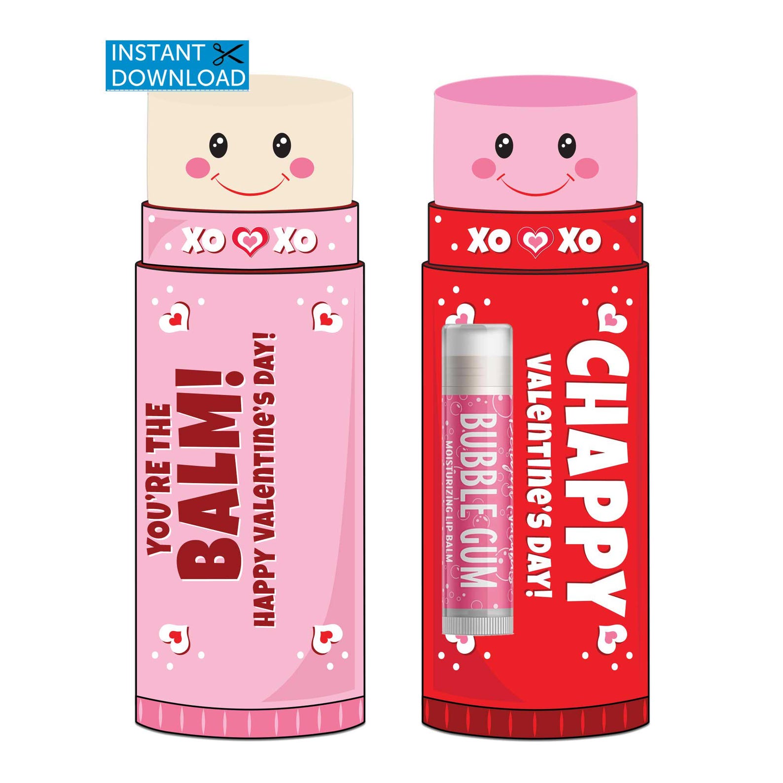 Lip Balm Valentine Chapstick Lip Smacker Kids Classroom Valentines ...