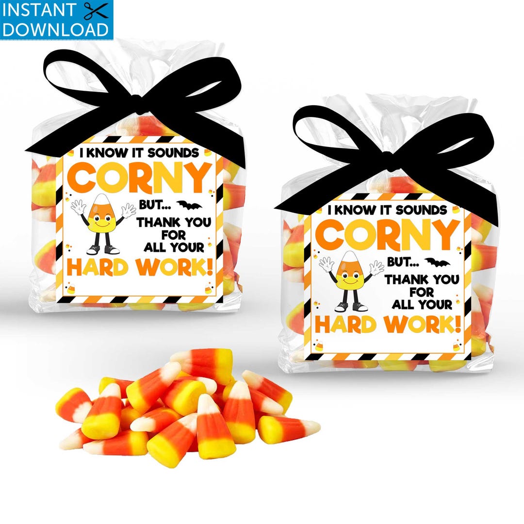 Halloween Coworker Gift Tag, Candy Corn Gift Tag, Halloween Coworker ...