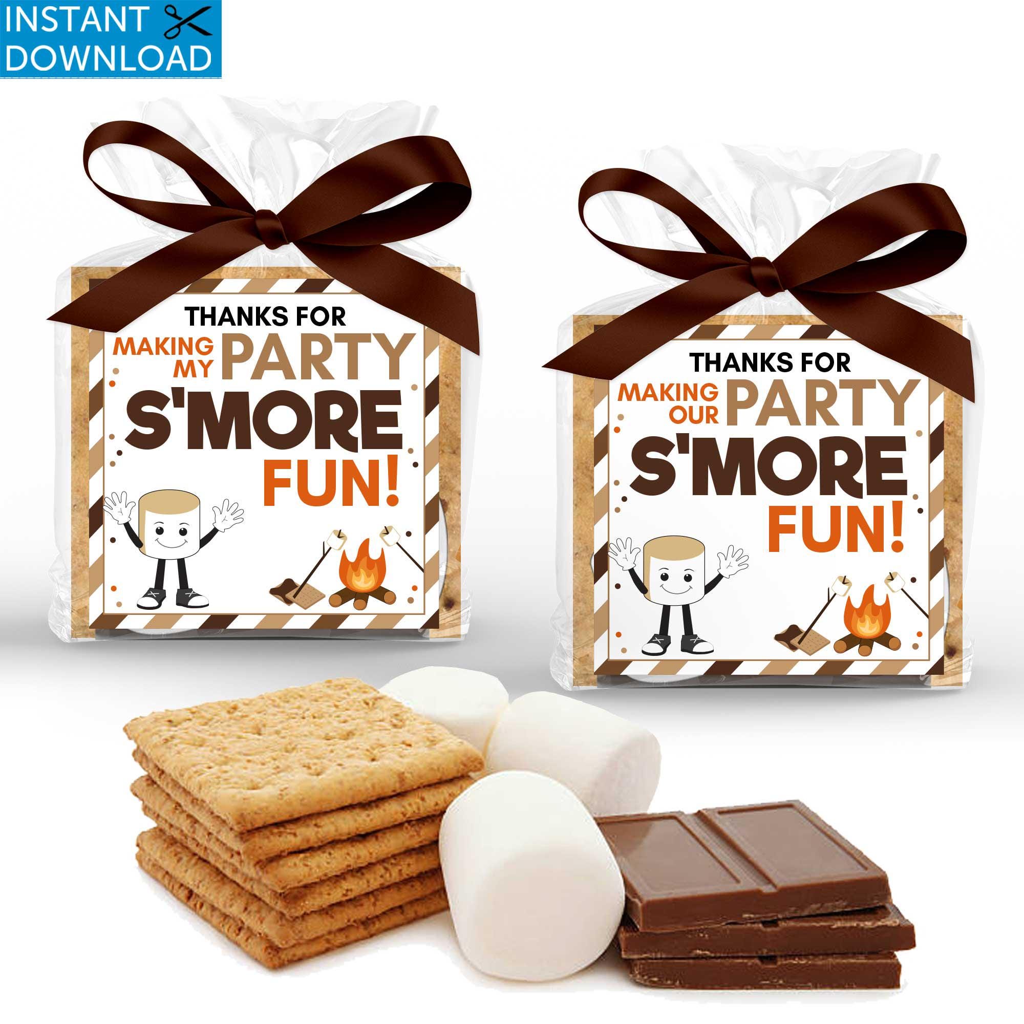 Smore Camping Party, Smore Fun, S'more Thank You Tag Printable, S'more ...