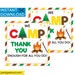 Camping Tag Printable, Camp Thank You Gift Tags, Camping Thank You ...