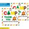 Counselor Thank You Tag Editable, Printable Appreciation Tag, Summer ...