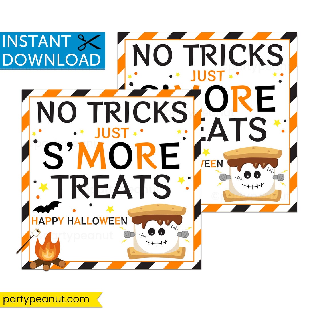 Smore Treats Halloween Gift Tags Halloween Teacher - Etsy
