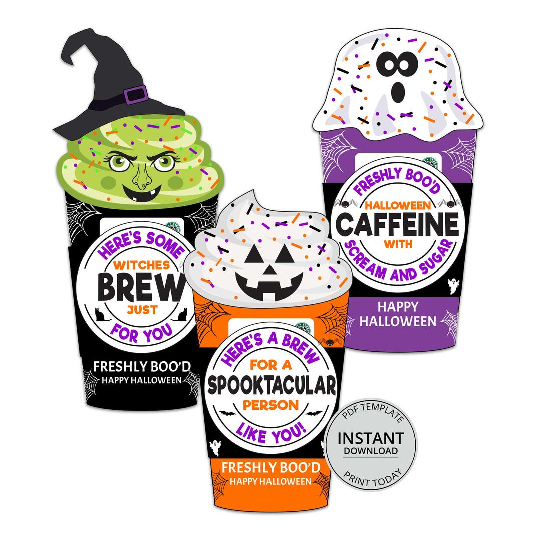 Halloween Gift Card Holder, Coffee Gift, Halloween Teacher Gift Card ...