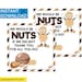 Nuts Gift Tag, Nut Thank You Gift Tag, Peanut Gift, Teacher ...