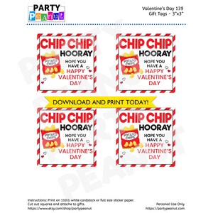 Valentines Tag, Valentine Chips, Valentine Chip Bag, Valentine Gift ...