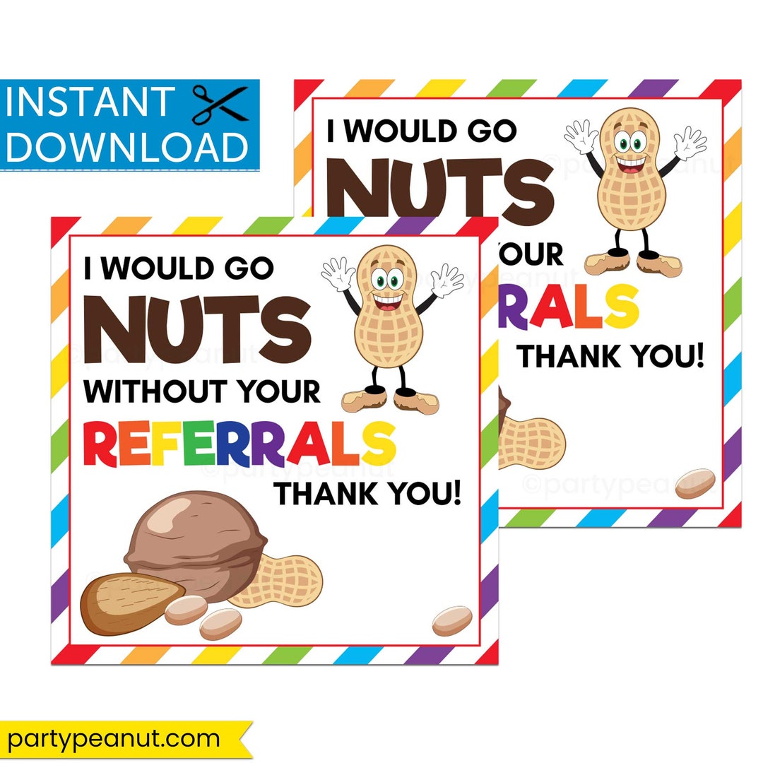 Nuts Gift Tag, Realtor Gift, Client Appreciation, Nuts Without Your ...