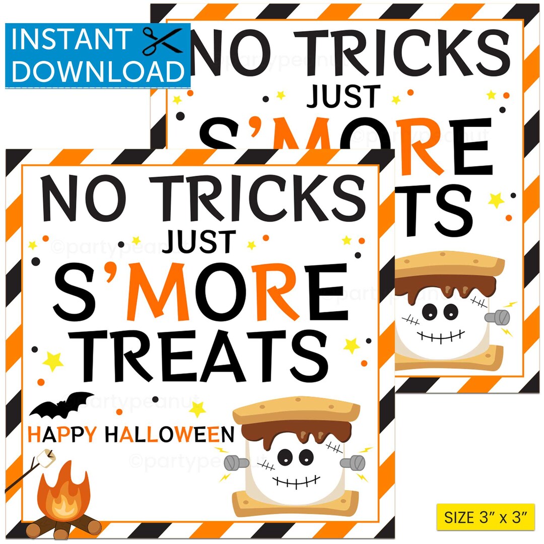 Halloween Smores Tags, Printable Halloween Teacher, Halloween School, S ...