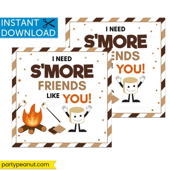 Smore Appreciation, Smore Friends Tags, Friend Thank You, Smores Gift ...