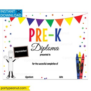 Pre-k Diploma, Pre K Certificate, School Printables, Pre-k Graduation ...