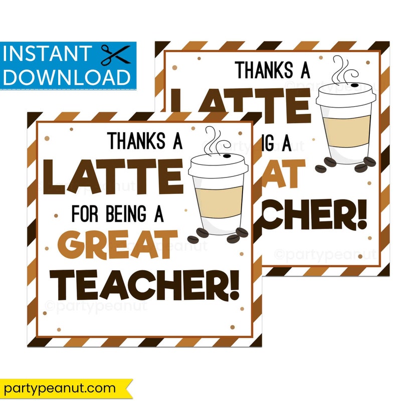 Thanks a Latte - Etsy