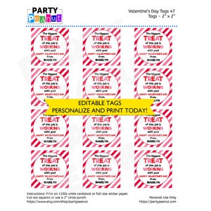 Coworker Valentine Tags, Coworker Treat, Coworker Gift, Employee, Staff ...