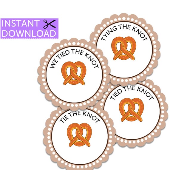 Tie the Knot Wedding Favor Tags - We Tied The Knot Tags, Wedding Favor ...