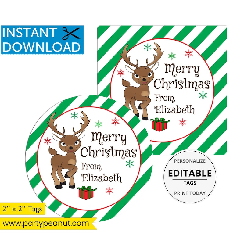 Reindeer Gift Tag - 60+ Gift Ideas for 2024