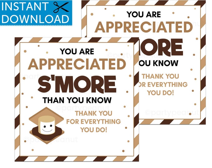 Appreciated Smore Tags Teacher Appreciation Smores Gift - Etsy