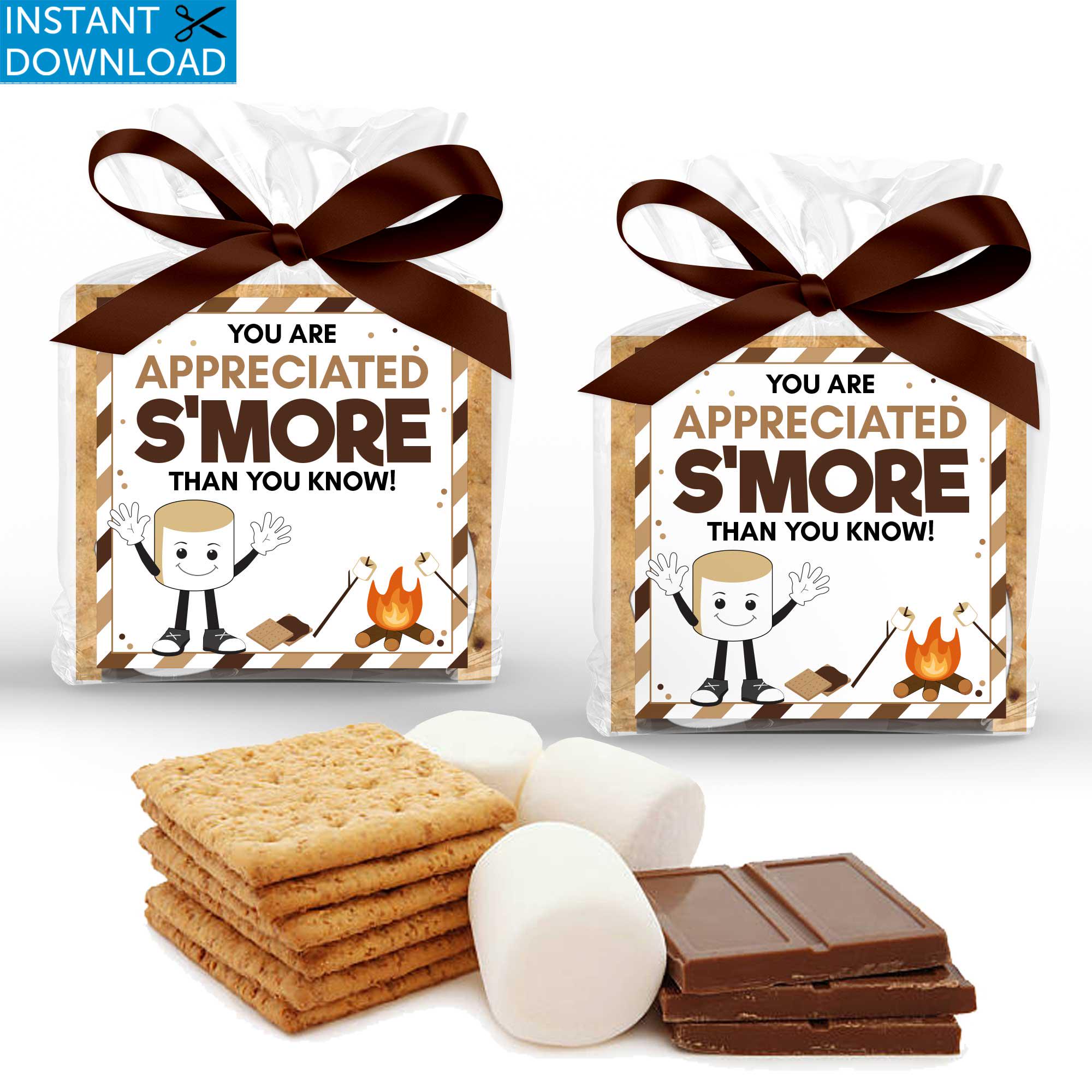 Smore Appreciation Gift Tags, Teacher Tags, Teacher Thank You Tag ...