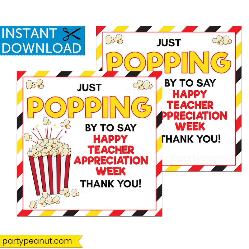 Teacher Appreciation Popcorn - Etsy