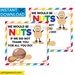 Nuts Gift Tag, Nut Thank You Gift Tag, Peanut Gift Tag, Gift for ...