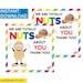 Nuts About You, Teacher Appreciation Week, Nut Gift, Thank You Gift Tag ...