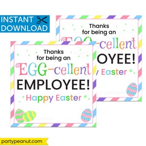Easter Employee Thank You, Easter Employee Appreciation, Easter Candy ...