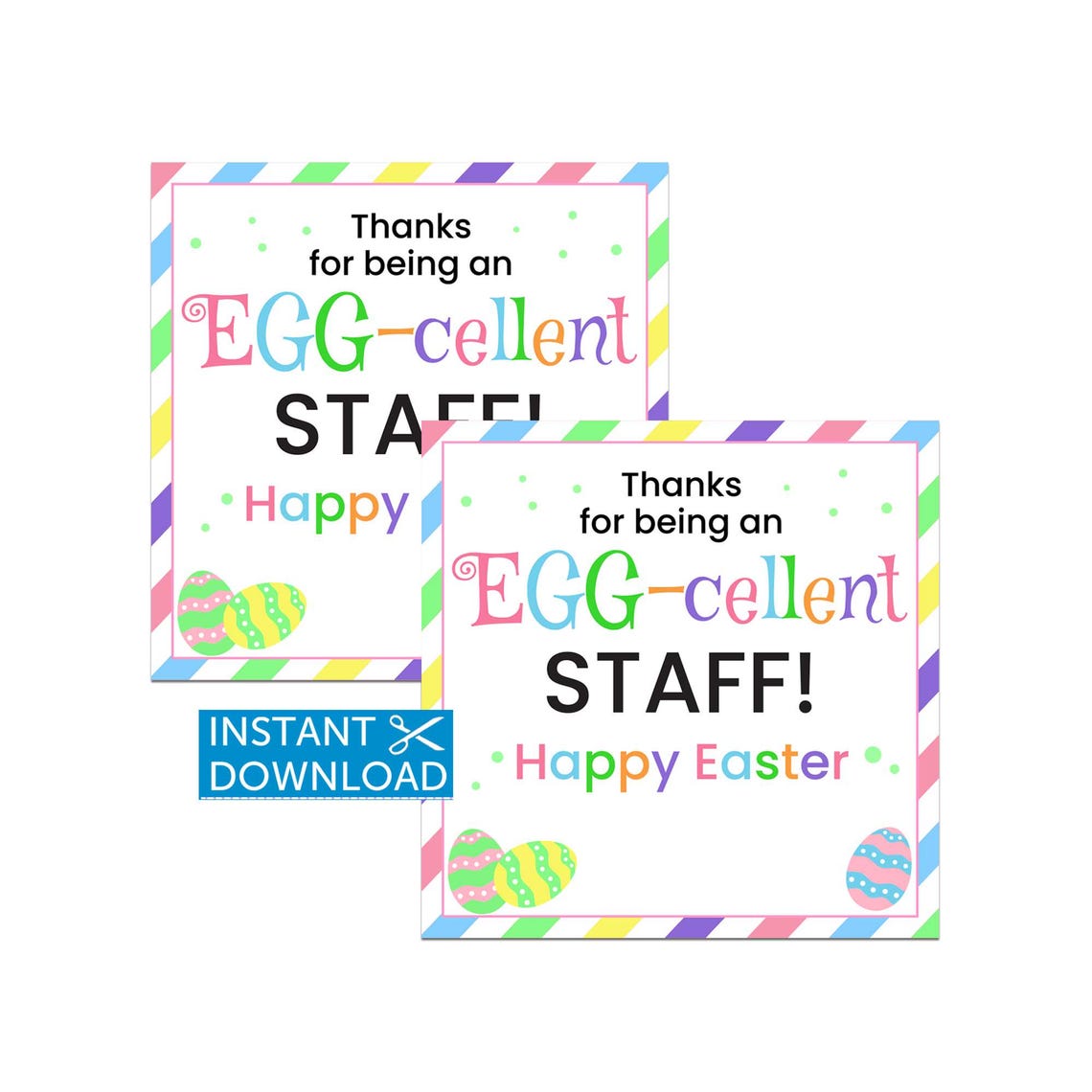 Easter Staff Gift Tags, Staff Appreciation, Easter Treat Tags, Office ...