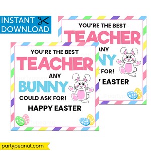 Teacher Gift Easter, Easter Gift Tags, Teacher Appreciation, Teacher ...
