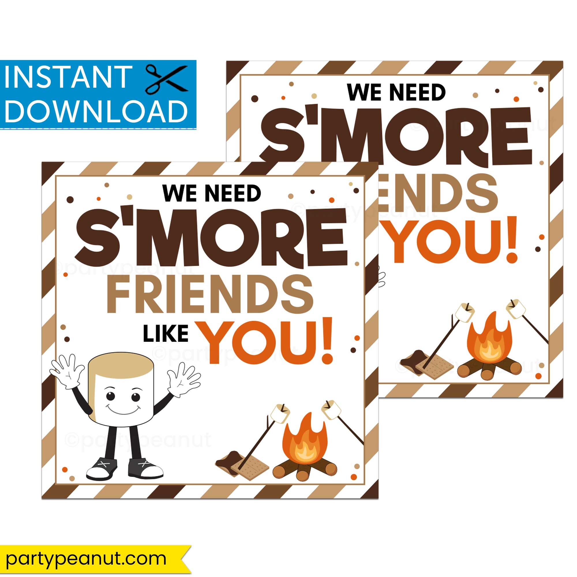 S’more Friends Like You Tag Printable, S'mores Kit, Treat Tag for ...