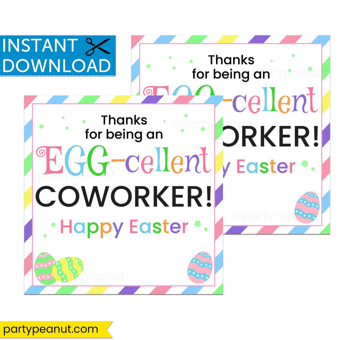 Easter Gift Tags for Coworkers – Office Easter Treat Tags – Employee ...
