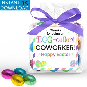 Coworker Easter Gift Tags, Coworker Gift, Easter Tags, Coworker Treat ...