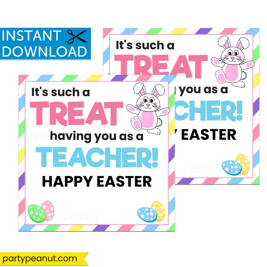 Teacher Easter Tags, Teacher Appreciation, Teacher Gift Easter, Teacher ...