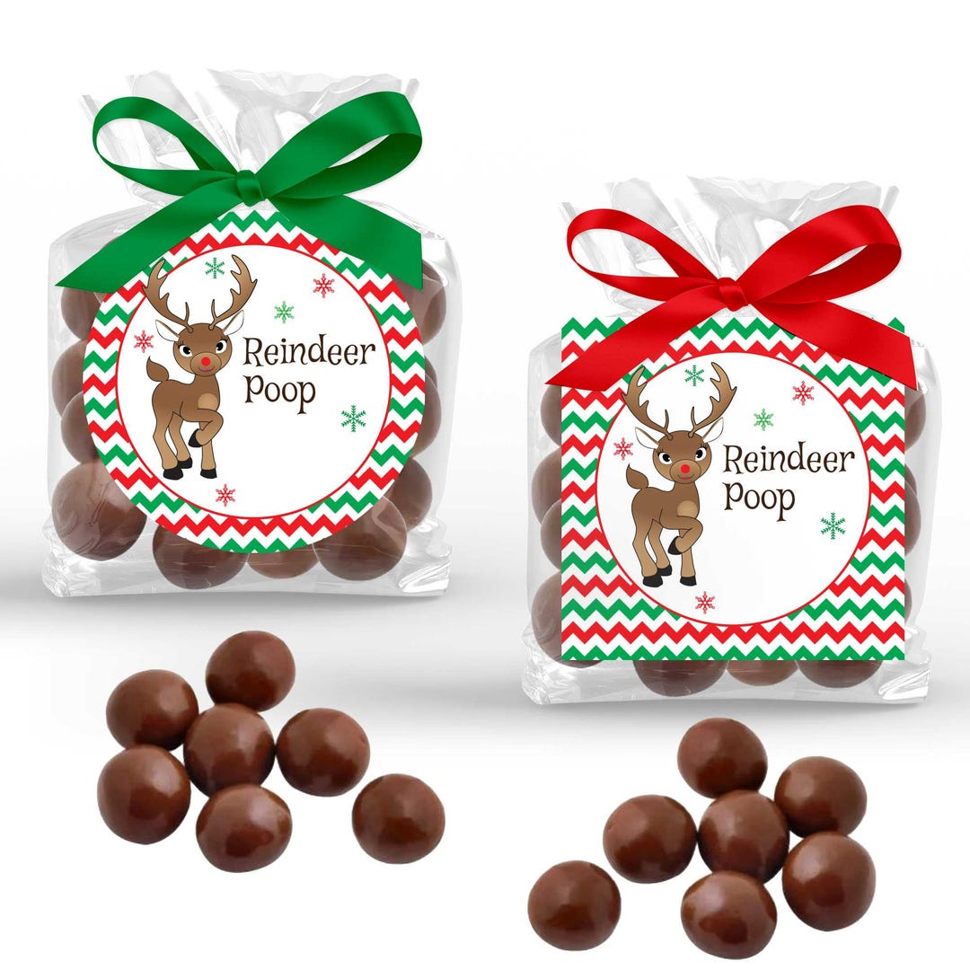 Reindeer Poop, Christmas Gift Tags, Reindeer Gift Tag, Christmas ...