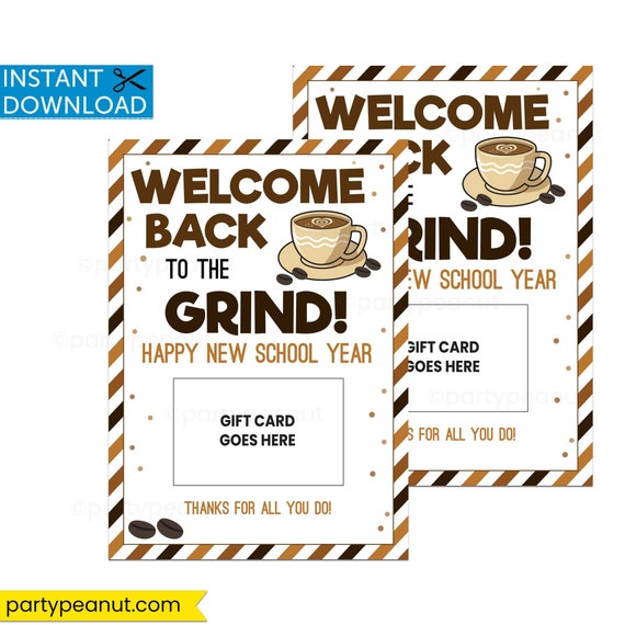 Coffee Gift Card Holder, Teacher Appreciation, Latte Gift, Welcome Back ...